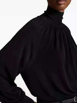 Vince Gathered Rib-trim Sweater - Black