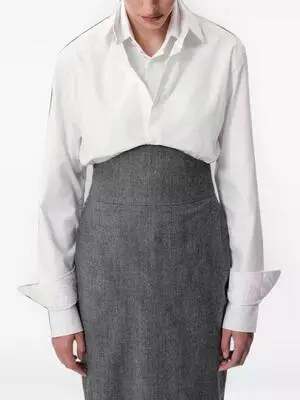 CONCEPTO Marble High-waisted Straight Midi Skirt