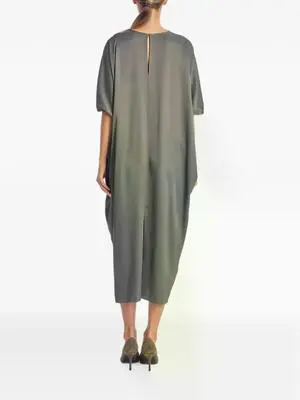 IRINA SCHROTTER Aysha Crystal-embellished Draped Midi Dress - Grey