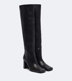 Khaite Petra Leather Knee-high Boots - Black