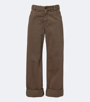 Brunello Cucinelli Monili Wide-leg Jeans - Brown