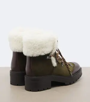 AQUAZZURA Val Disere Suede Lace-up Boots