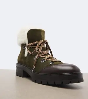 AQUAZZURA Val Disere Suede Lace-up Boots