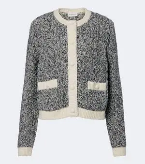 Moncler Wool And Alpaca-blend Cardigan - Grey
