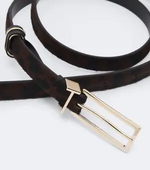 TOM FORD Leopard-print Calf Hair Belt