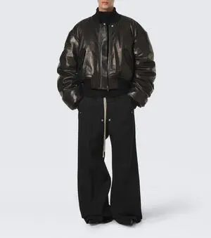 Rick Owens Secchia Flight Leather Down Jacket