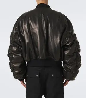 Rick Owens Secchia Flight Leather Down Jacket