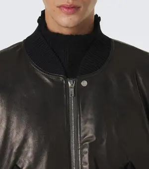 Rick Owens Secchia Flight Leather Down Jacket