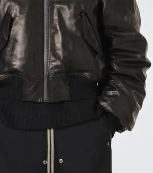 Rick Owens Secchia Flight Leather Down Jacket