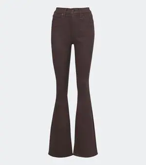 Veronica Beard Beverly Coated Flared Jeans