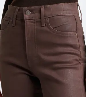 Veronica Beard Beverly Coated Flared Jeans