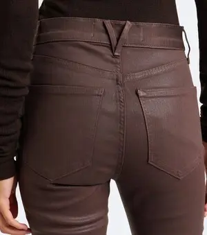 Veronica Beard Beverly Coated Flared Jeans