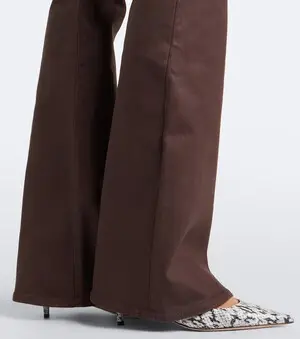 Veronica Beard Beverly Coated Flared Jeans