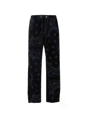 DON'T @ ME Paisley-pattern Corduroy Trousers