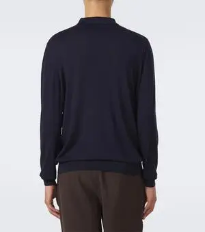 Kiton Wool Polo Sweater - Blue