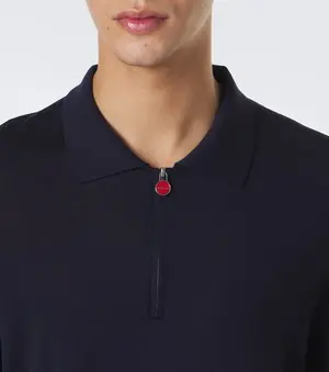 Kiton Wool Polo Sweater - Blue