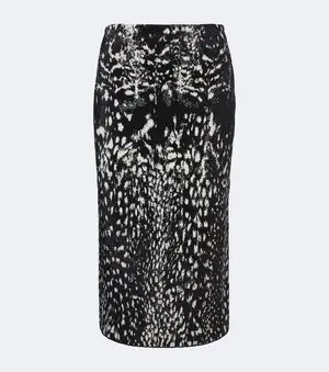 TOM FORD Jacquard Velvet Pencil Skirt - Black