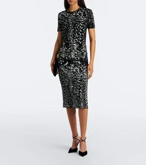 TOM FORD Jacquard Velvet Pencil Skirt