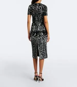 TOM FORD Jacquard Velvet Pencil Skirt