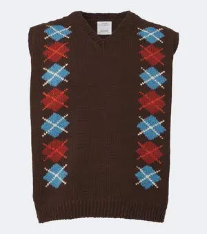 Visvim Diamante Wool And Cashmere Sweater Vest - Brown