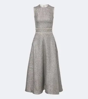 Safiyaa Ornette Tweed Midi Dress