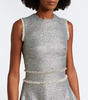 Safiyaa Ornette Tweed Midi Dress