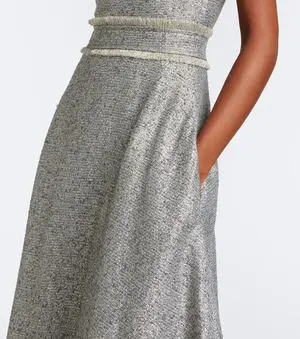 Safiyaa Ornette Tweed Midi Dress