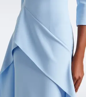 Safiyaa Zetta Draped Off-shoulder Crêpe Gown