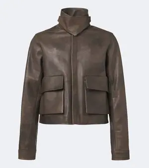 Rick Owens Tower Alice Leather Jacket - Black