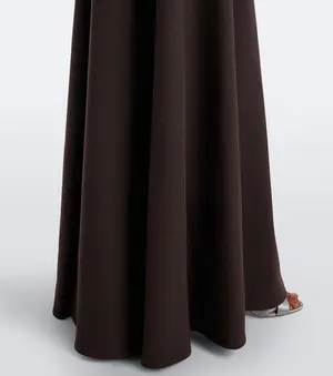 EMILIA WICKSTEAD Malinda Wool Crêpe Maxi Dress - Brown