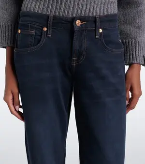 7 For All Mankind Faded Straight Jeans