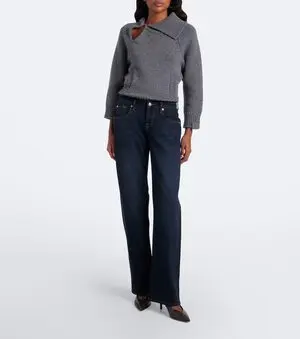 7 For All Mankind Faded Straight Jeans