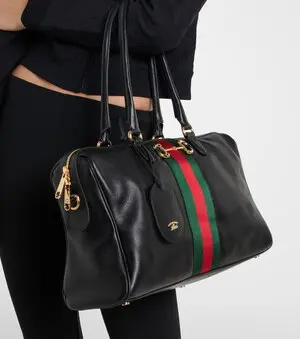 Gucci Borsetto Large Leather Tote Bag