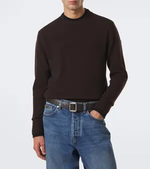 Moncler Wool And Cashmere Sweater - Brown