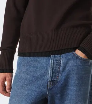 Moncler Wool And Cashmere Sweater - Brown