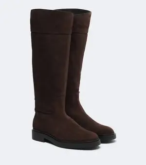AQUAZZURA Ride Suede Knee-high Boots - Brown