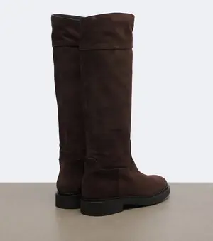 AQUAZZURA Ride Suede Knee-high Boots - Brown