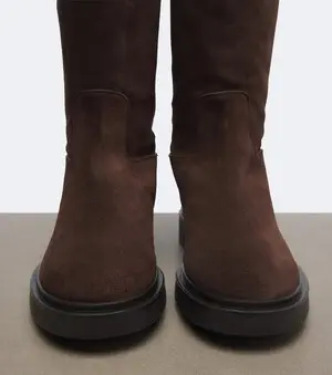 AQUAZZURA Ride Suede Knee-high Boots - Brown