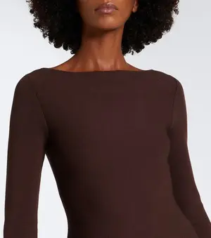 Simkhai Paola Knitted Satin Gown - Brown
