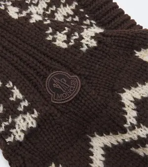 Moncler Fair Isle Sequined Wool-blend Balaclava