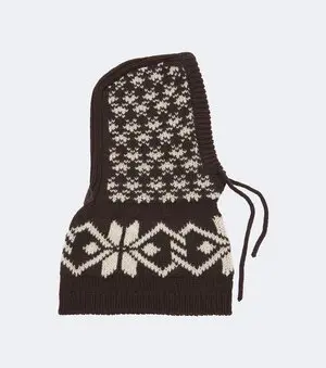 Moncler Fair Isle Sequined Wool-blend Balaclava
