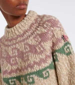 Moncler Wool And Alpace-blend Jacquard Sweater
