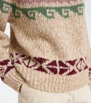 Moncler Wool And Alpace-blend Jacquard Sweater