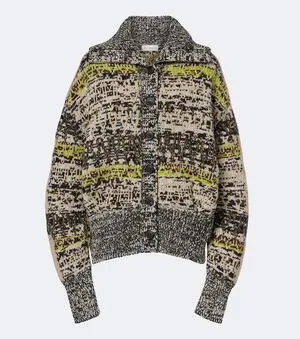 Dries Van Noten Jacquard Wool And Cashmere Cardigan - Multicoloured