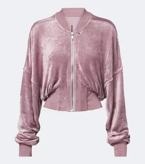 Rick Owens Flight Velvet Jersey Bomber Jacket