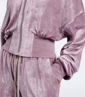 Rick Owens Flight Velvet Jersey Bomber Jacket