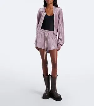Rick Owens Flight Velvet Jersey Bomber Jacket