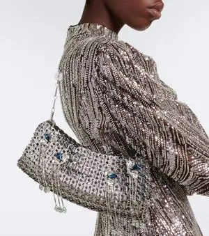 Rabanne 1969 Embellished Shoulder Bag - Silver