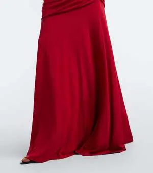 Simkhai Norvelle Draped Open-back Gown