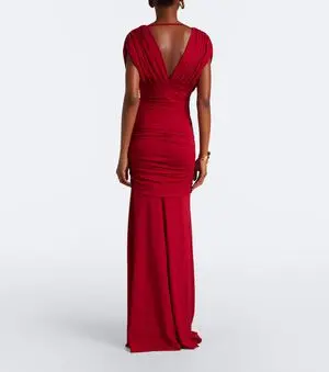 Simkhai Norvelle Draped Open-back Gown